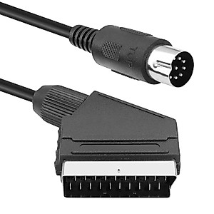 YAODHAOD 1.8M / 6FT Scart Cable RGB AV Connector Cable Suitable for Sega Saturn Game Console Connecting Cable