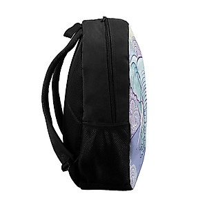 Watercolor Elephant Travel Backpack Casual 17 Inch Large Daypack Shoulder Bag with Adjustable Shoulder Straps