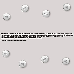 M&M’S White Milk Chocolate Candy, 2lbs Resealable Pack for Candy Bars, Wedding Receptions, Graduations, Birthday Parties, Easter, Dessert Tables & DIY Party Favors