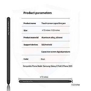 SHIEID Z Fold 5 S Pen for Samsung Galaxy Z Fold 5, S Pen Fold Edition Only Compatible Galaxy Z Fold 5 Phone, Black