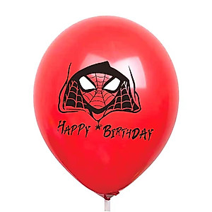 ERWYN23Pcs Miles Morales Spiderman Backdrop Happy Birthday Party Supplies Decoration Banner Photography Background Photo Studio Props Spiderman Balloons