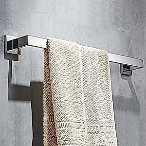 OMOONS Single Towel Bar,Sus Kitchentowel Bars,Storage Organizer Hanger Wall Mount,Mirror Polishing Finish/40Cm