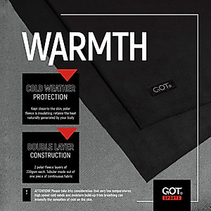 GOT Sports Polar Fleece Neck Warmer - Double-Layer Winter Ski Face Mask - Neck Scarf for Skiing, Snowboarding, Running (Black)