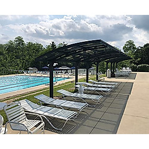 Palram - Canopia Arizona 10 Ft. x 16 Ft. x 9 Ft. Breeze 5000 Single Carport Aluminum Metal Frame and Polycarbonate Panels Car Port for Outdoor Driveway Car, Truck, RV, Boat Storage (Gray/Bronze)