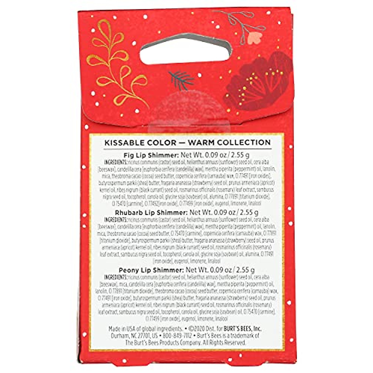 Burts Bees Warm Kissable Color Gift Set, 1 EA