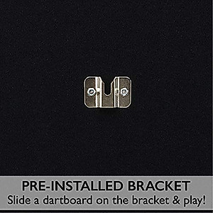 Viper Championship Wood Framed Dartboard Backboard Set, Mahogany Finish Black, 29“L x29“W x 1“H