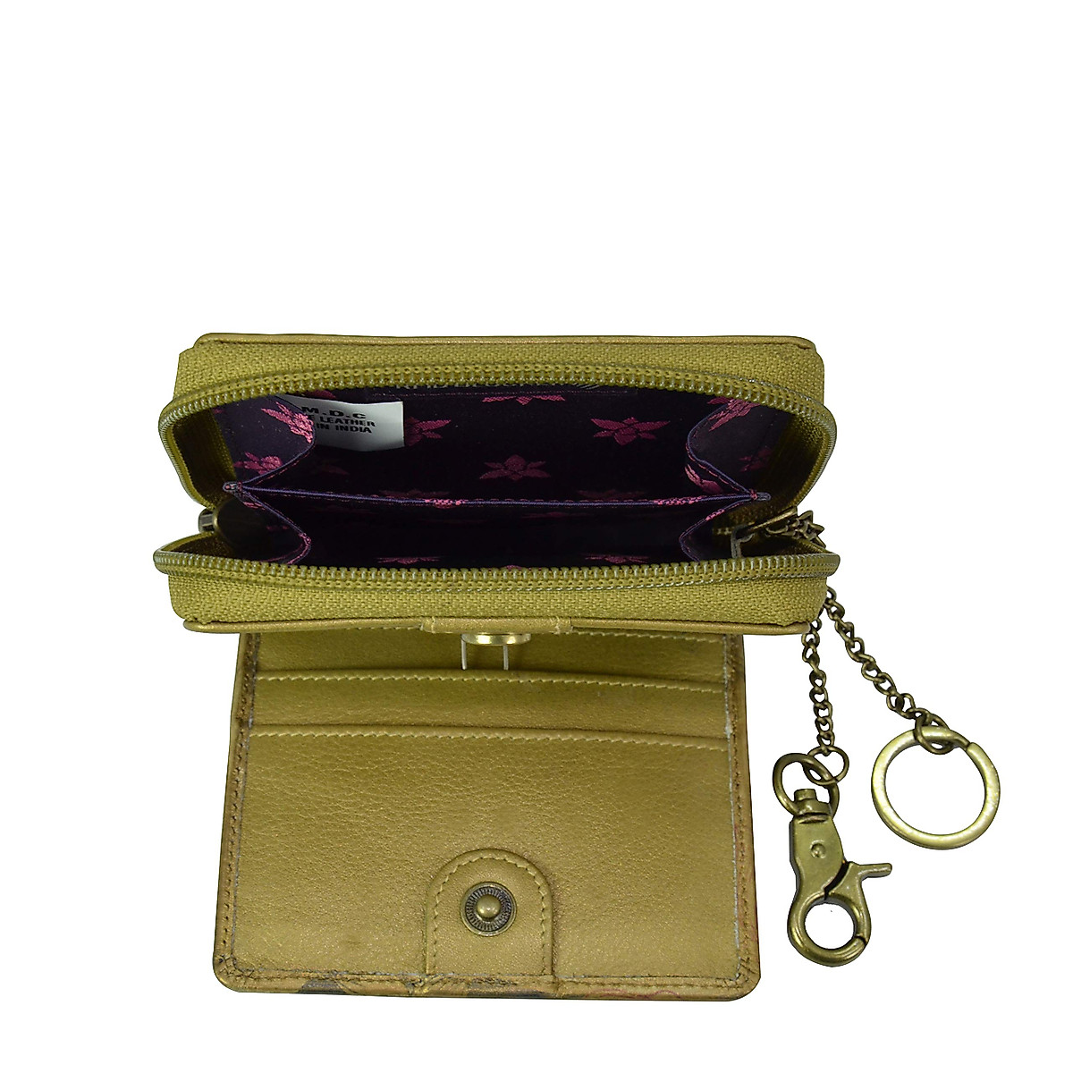 Anuschka Women’s Original Hand-Painted Leather RFID Zip Organizer Wallet