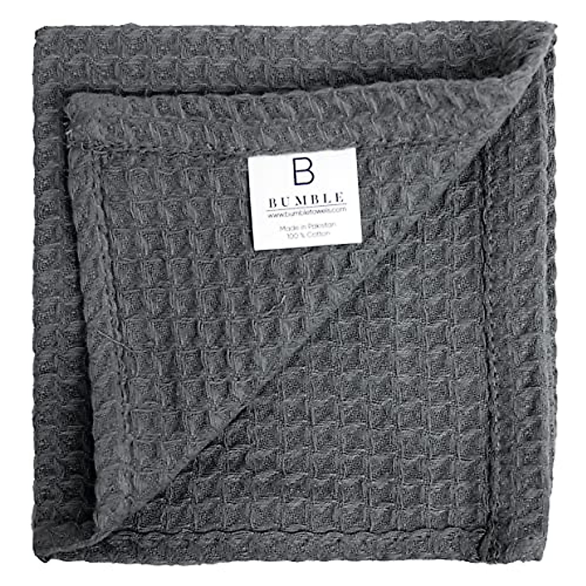 Premium Dish Cloths (12”x 12”, 8 Pack) – Waffle Weave Dish Cloth – 270 GSM – Cotton Kitchen Dish Cloth Set – Highly Absorbent Dish Towels Set (Grey)