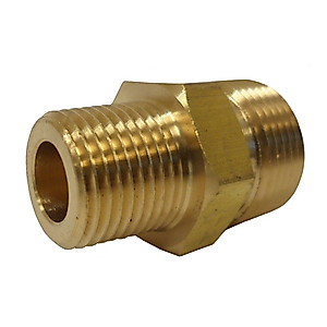 Ultimate Washer High Pressure M22 Adapter Fitting x 3/8-Inch Brass Male Pipe Thread 5800 PSI Rating Compatible for Troybuilt, Excell, Devilbis, Lasco 60-1057 Models