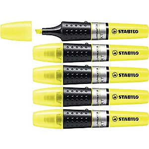 Highlighter - STABILO LUMINATOR - Pack of 5 - Yellow