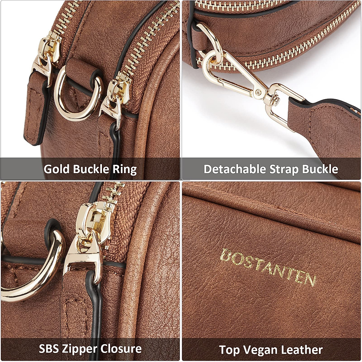 BOSTANTEN Womens Leather Wallets RFID Blocking Large Capacity＆Leather Backpack Purse