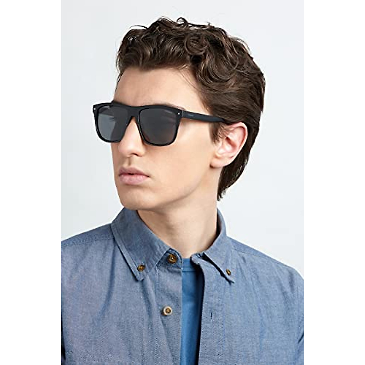 Polaroid Sunglasses Men's PLD6041/S Rectangular Sunglasses, Matte Havana , 56mm US