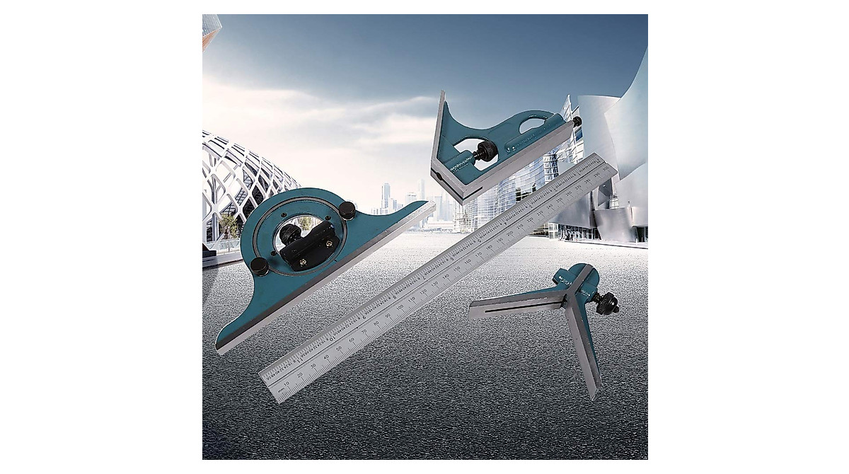 Adjustable Sliding Ruler Set | Durable Stainless Steel Protractor