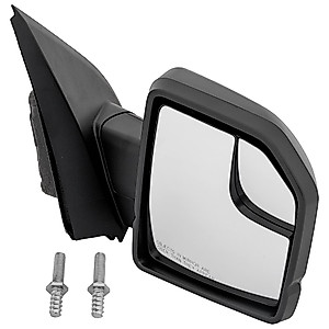 Kool-Vue Mirror Compatible with Ford F-150 2015-2019 Passenger Side Power Non-Towing Manual Folding Non-Heated with Blind Spot Glass (Raptor To 2-26-2018) All Cab Types Textured Black