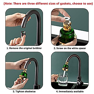 VIPMOON 2 Packs Swivel Faucet Aerator, 360 Degree Rotating kitchen Sink Faucet Head sprayer attachment,3 Mode Adjustable Anti-Splash Kitchen Sink Aerators