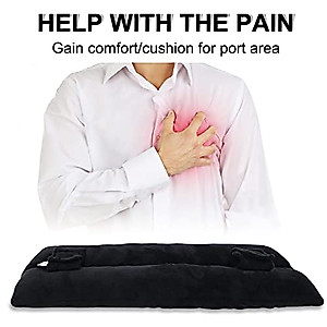 Mastectomy Seatbelt Chest Pillow, Lumpectomy Chemo Port Pillow Comfortable Hysterectomy Car Post with IceHot Pocket for Surgery C Section Recovery Products for Women Gifts Pillows