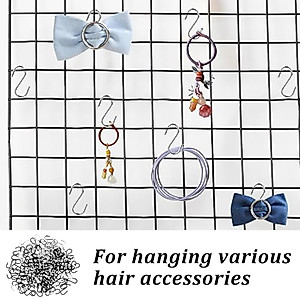 JJUNW 100 Pcs Small S Hooks for Hanging, 1/2 Inch Mini S Hook for Hanging Crafts, Mini S Shaped Hooks for DIY Crafts Hanging Jewelry Key Chain Connectors(Silver)