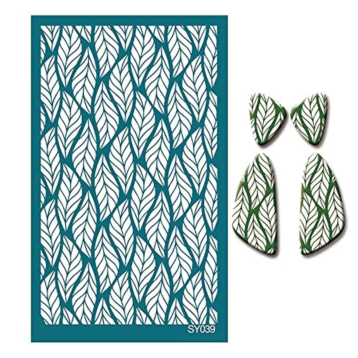 6Pcs Polymer Clay Silk Screen - Silk Screen Stencils for Polymer Clay - Reusable Silkscreen Print Kit Printing on Clay Jewelry Clay Earrings Silkscreen Stencil for Polymer Clay Earrings Jewelry