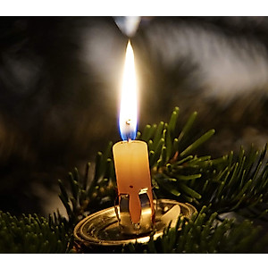 Hyoola Beeswax Candles 12 Pack - All Natural 100% Beeswax Tree Candles - 1/2 Inch Candles - Handmade in The USA - Yellow