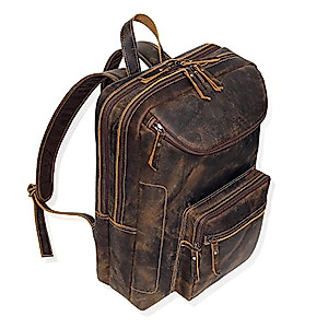 Vintage Leather Backpack For Men 16" Laptop Bag Large Capacity Business Travel Hiking Shoulder Daypacks Business Office Brown (Laptop Backpack 1)