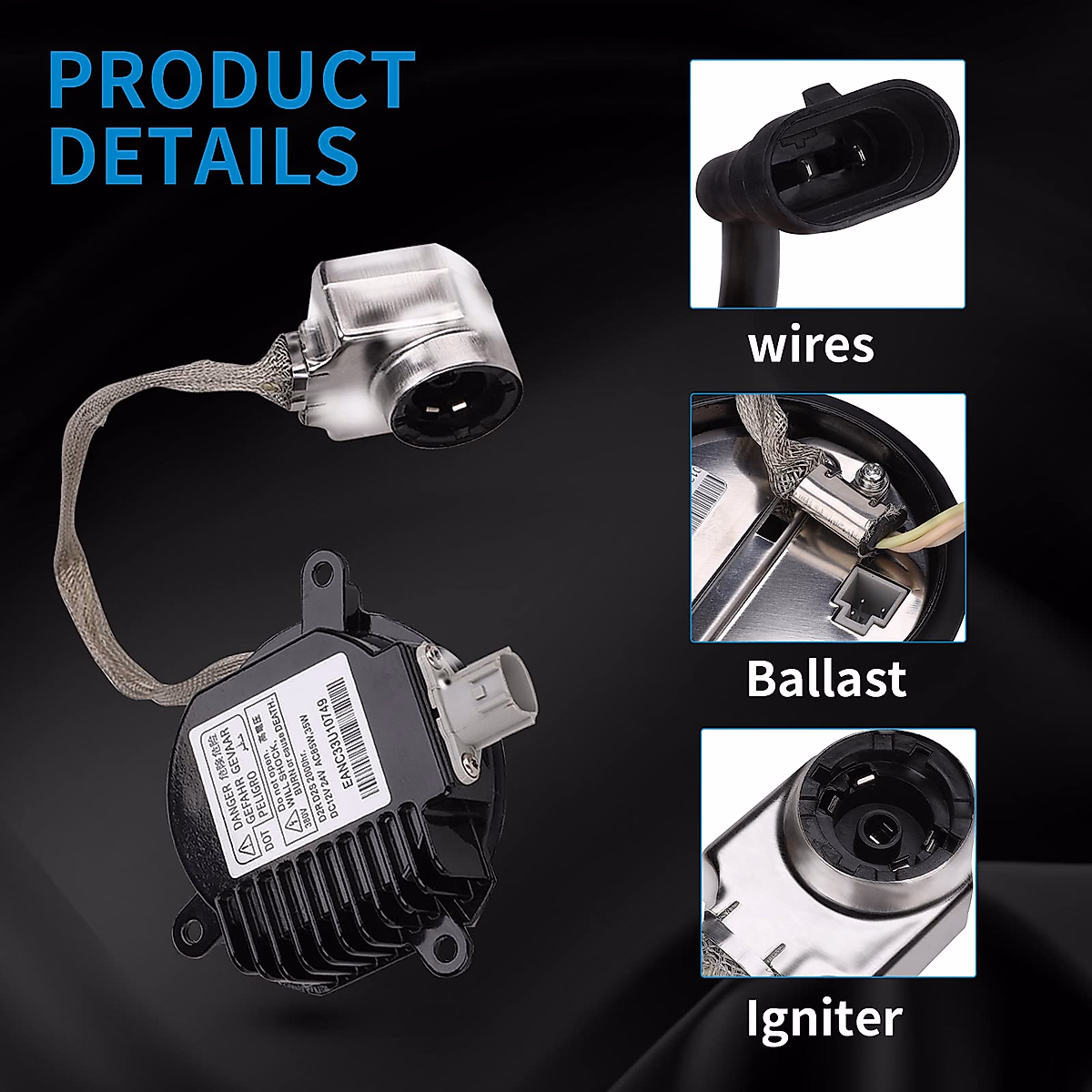 28474-89904 Xenon HID Headlight Ballast Control Unit with Igniter & D2S Bulb Compatible With Nissan 350z Altima Murano Rogue Infiniti G35 G37 Fx35 Qx56 -Replaces 28474-8991A NZMNS111LAN