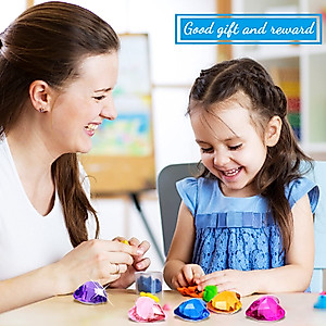 Hicarer Diving Gem Pool Toys Colorful Diamond Crystal Acrylic Heart Shape Gems Summer Underwater Swimming Pool Toys Swimming Training Gift for Kids Boys Girls Prize(30 Pieces)