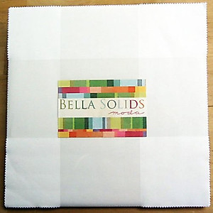 Bella Solids White Layer Cake 42 10-inch Squares Moda Fabrics 9900LC 98