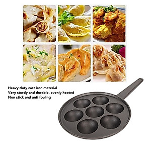 7 Holes Nonstick Takoyaki Grill Pan Deepened Enlarged Cast Iron Takoyaki Maker for Restaurant Hotel Household Kitchen Use