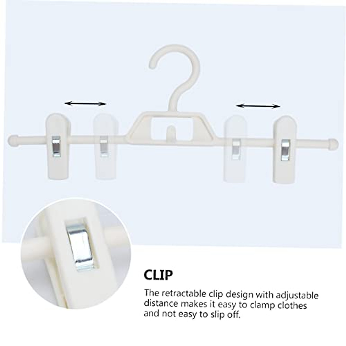 Cabilock 10pcs Stacked Trousers Hanger Trousers Hanger Kids Pants Hangers Metal Clips Heavy Duty Jean Hangers for Closet Clothes Hangers with Clips Laundry Hanger Clothes Drying Rack Metal