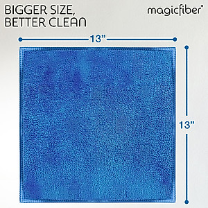 MagicFiber Microfiber Cleaning Cloth (12 Pack,13x13 in) - Thick, Soft, & Ultra Absorbent Reusable Microfiber Cleaning Rags, Micro Fiber Cloths for Dusting, Windows, Kitchenware, Cars and More!