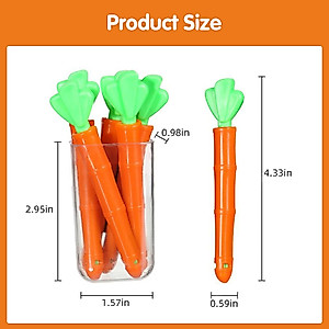 Refrigerator Sealing Clips, Cute Carrot Shape Food Bag Clips with Storage Box, Food Bag Sealer Clips for Kitchen, 2 Pack, 10 Pieces Total