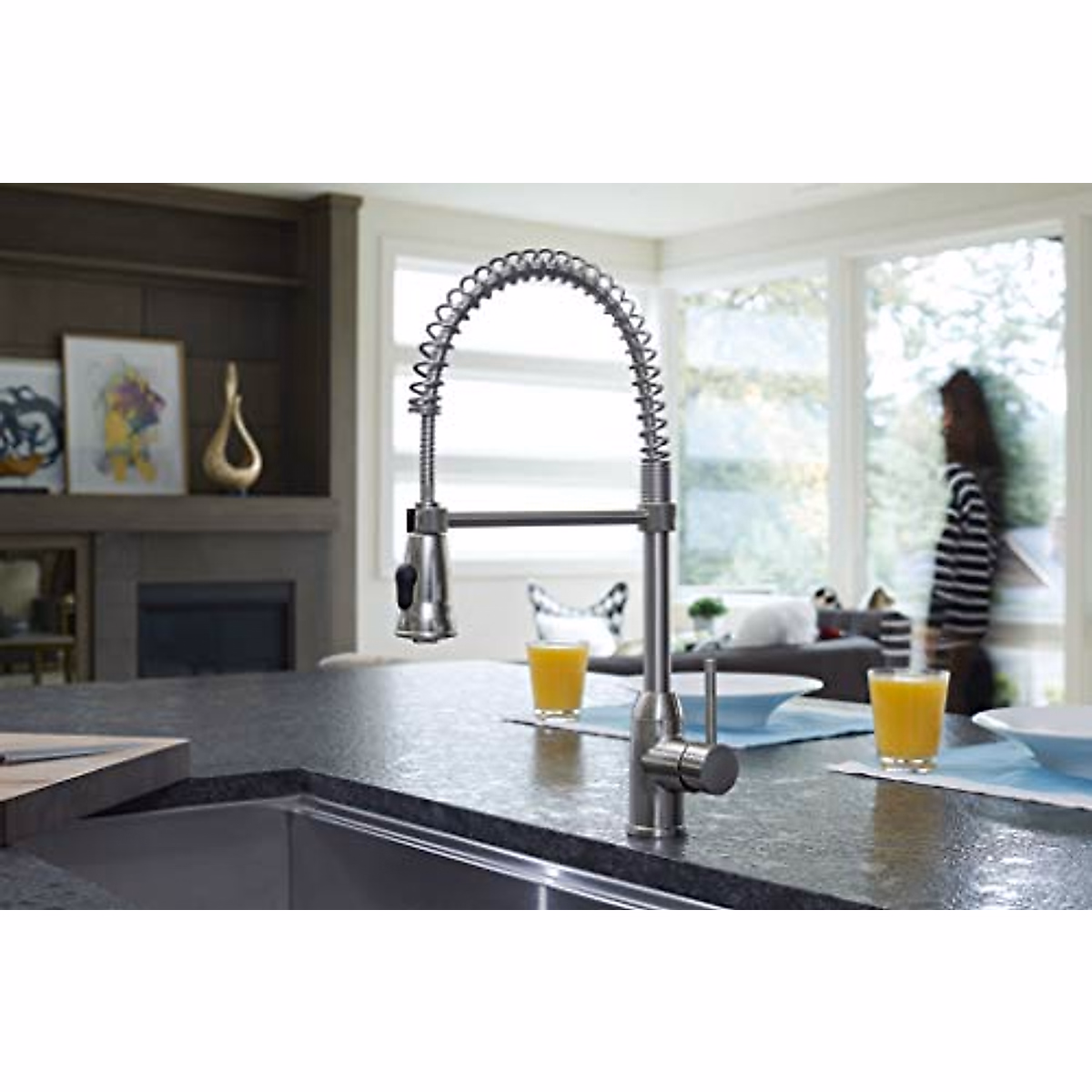 Pacific Bay Rainier Pull-Down Kitchen Sink Faucet (Chrome)