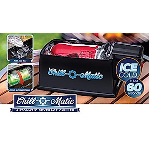 Chill-O-Matic Instant Beverage Cooler, Chill Drinks in 60 Seconds with this Portable Cooling Device - Perfect for Outdoor Activities and Parties
