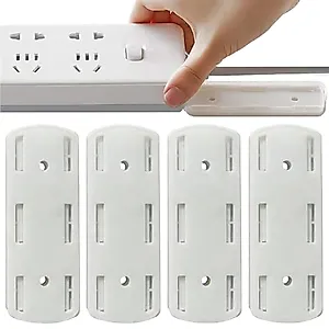 4Pcs Power Strip Holder Wall Mount fixator Strip Holder