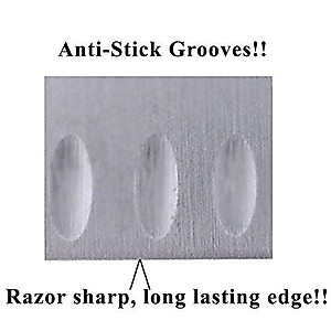 12-inch Blade Granton Edge, Turkey, Salmon, ham Slicer, Meat Slicing Knife. NSF Certified, German Steel,Knife sharpening instruction included, Best Knife to Slice Large Roast and Whole Turkey.