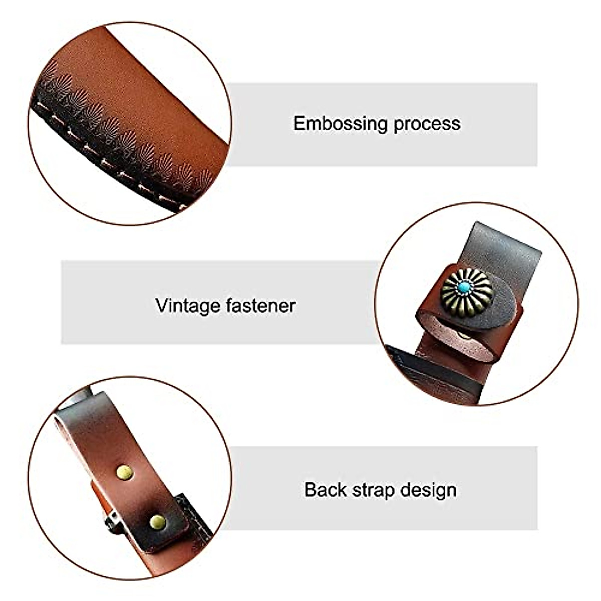 DONGKER Knife Holster, 5" Leather Straight Knife Sheath Vertical Knife Case for 5'' Blade Christmas Festival Gift Cosplay