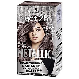 Schwarzkopf Got2b Metallics Permanent Hair Color, M83 Urban Mauve