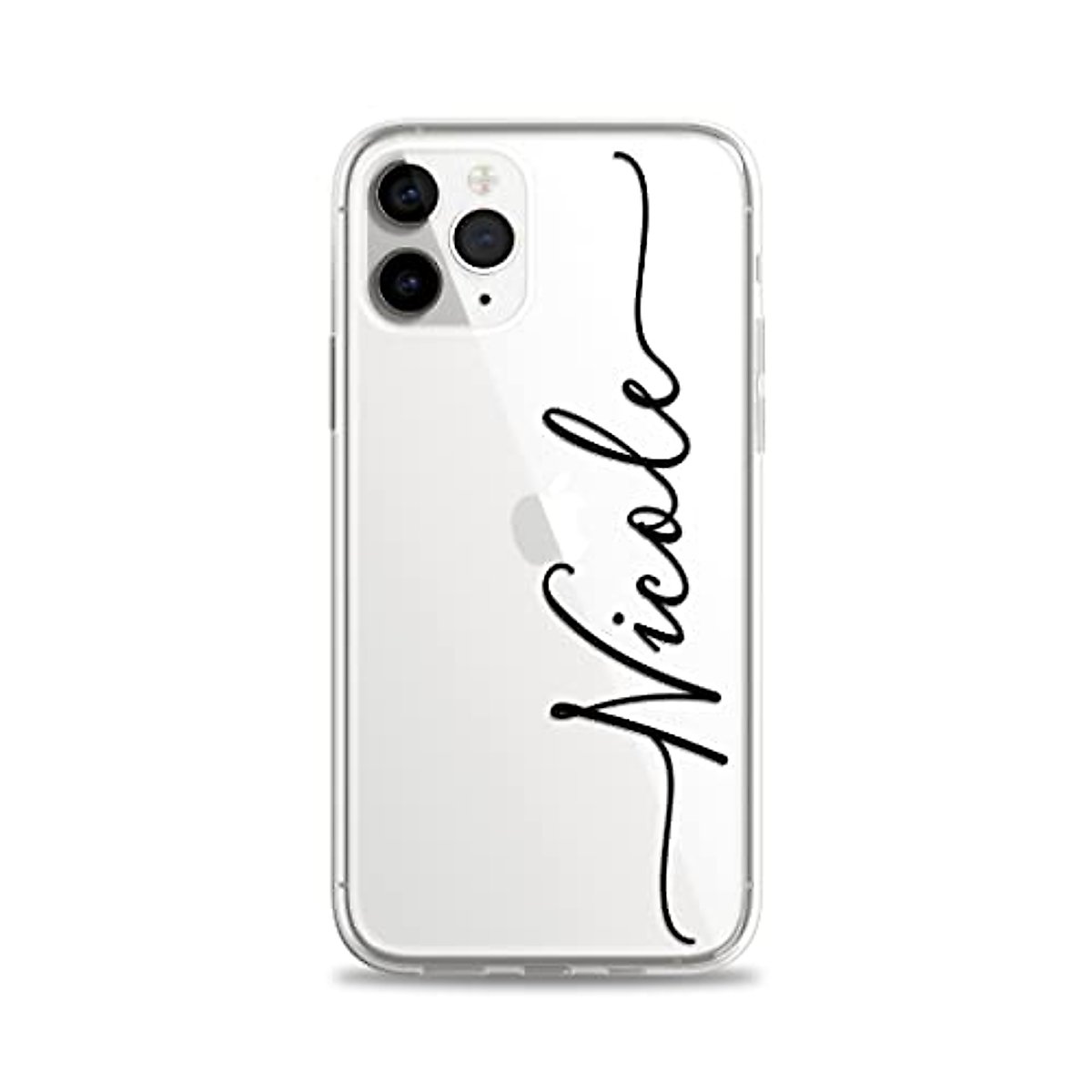 Case Charming Clear Case Personalized Name for iPhone 14 Pro Max 13 mini 12 11 XS XR X 10S 10R 10 8 Plus 7 SE Custom Handwriting Style Slim Flexible Soft Tpu Cover