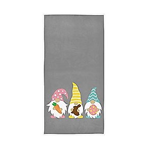 QUGRL Cute Gnomes Hand Towels Easter Rabbit Soft Quality Premium Washcloths Kitchen Dish Towels Bathroom Decor for Guest Hotel Spa Gym Sport 30 x 15 inches