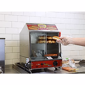 Paragon Dog Hut Hot Dog Steamer, Red, (8020)