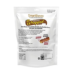 SmartBones Chicken-Wrapped Sticks, Treat Your Dog to a Rawhide-Free Chew Made with Real Chicken and Vegetables