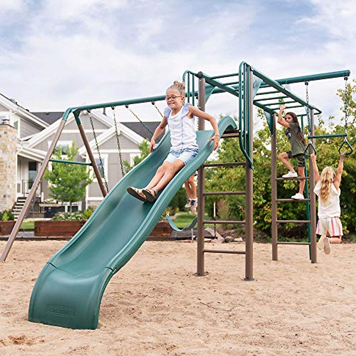 Lifetime 91028 Monkey Bar Adventure Swing Set, Earthtone