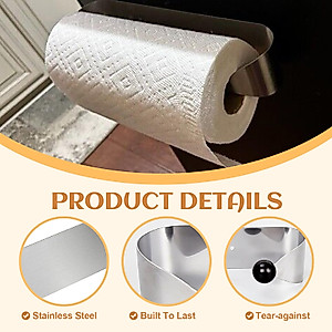 Wall Mount Stainless Steel Rack Kitchen Paper Towel Holder Under Cabinet