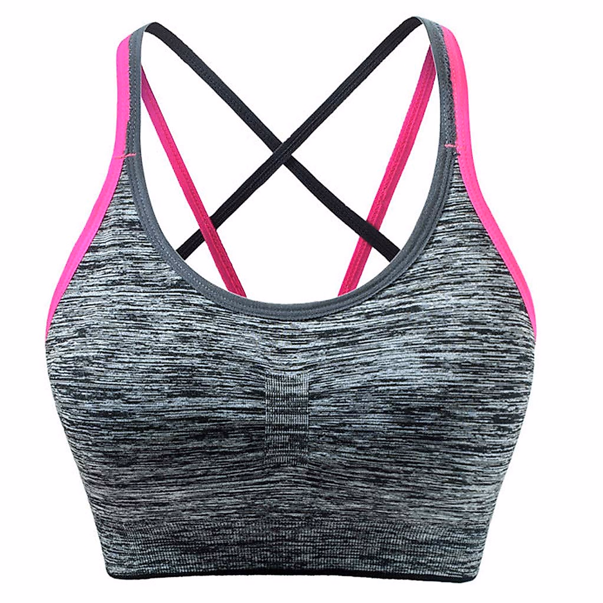 Bra for Women,JFLYOU Ladies Removable Padded Sports Bras Lingerie Support Workout Yoga Bra(Hot Pink,XX-Large)