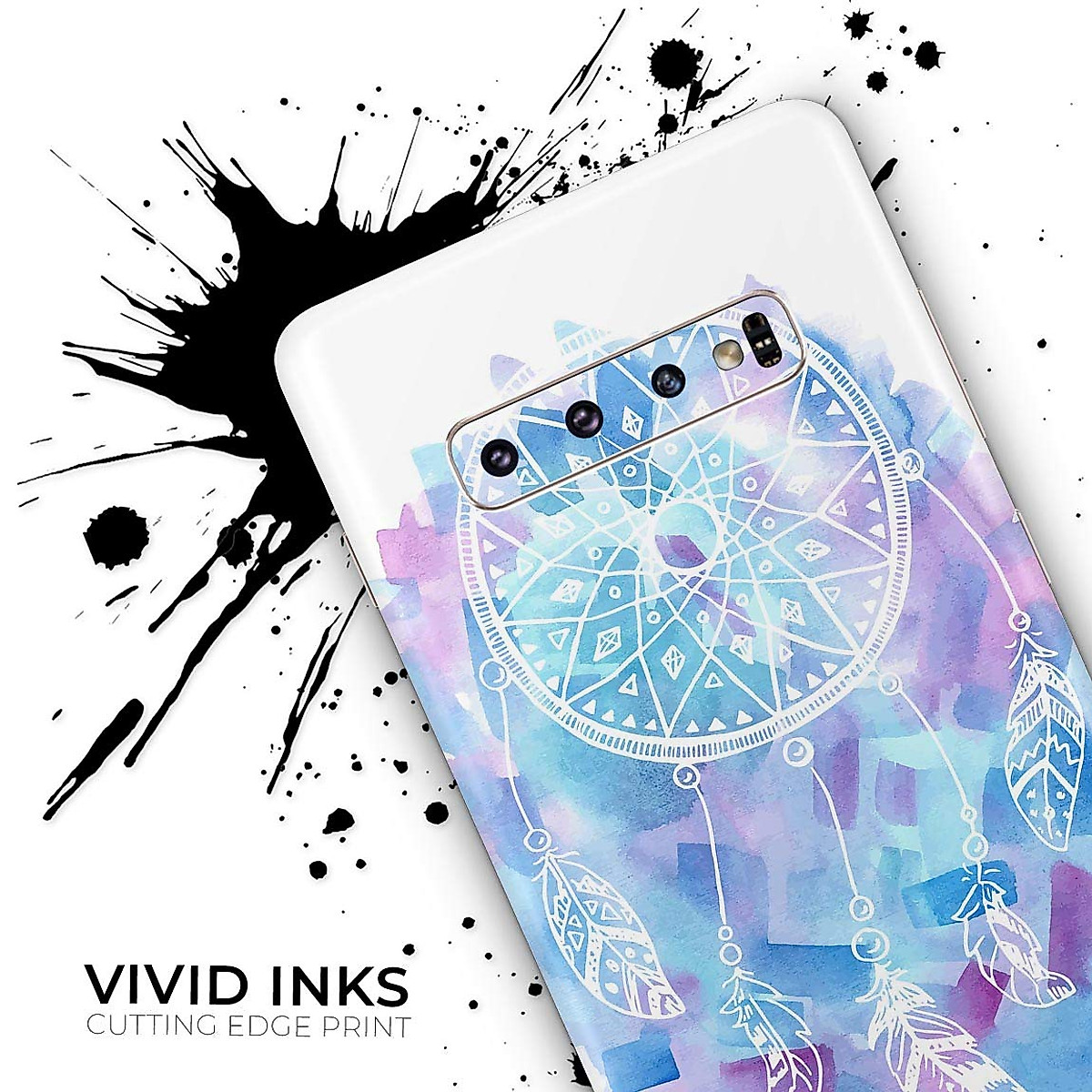 DesignSkinz Watercolor Dreamcatcher Protective Vinyl Decal Wrap Skin Cover Compatible with The Samsung Galaxy S20 (Screen Trim & Back Glass Skin)