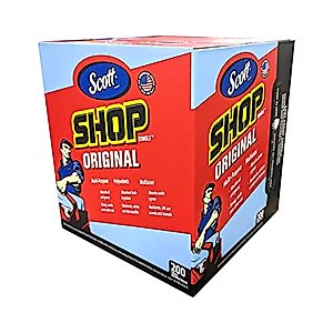 Kimberly-Clark 75190 Scott Shop Towels, 10" x 12", Blue (1 Box of 200)