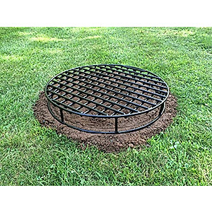 Walden Backyards Round Fire Pit Grate - High Temperature Heavy Duty Steel Above Ground Firegrate for Outdoor Pits and Campfire - 29.2”