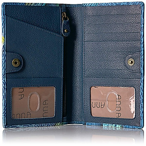 Anna by Anuschka Women's Hand-Painted Genuine Leather Two Fold Wallet - Love In Paris