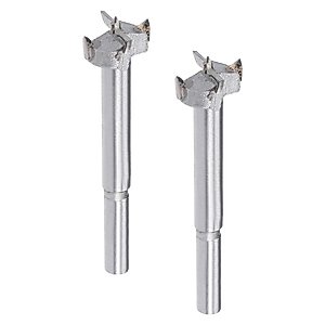 uxcell Forstner Drill Bits 20mm, Tungsten Carbide Wood Hole Saw Auger Opener, Woodworking Hinge Hole Drilling Boring Bit Cutter, 2pcs (Gray)