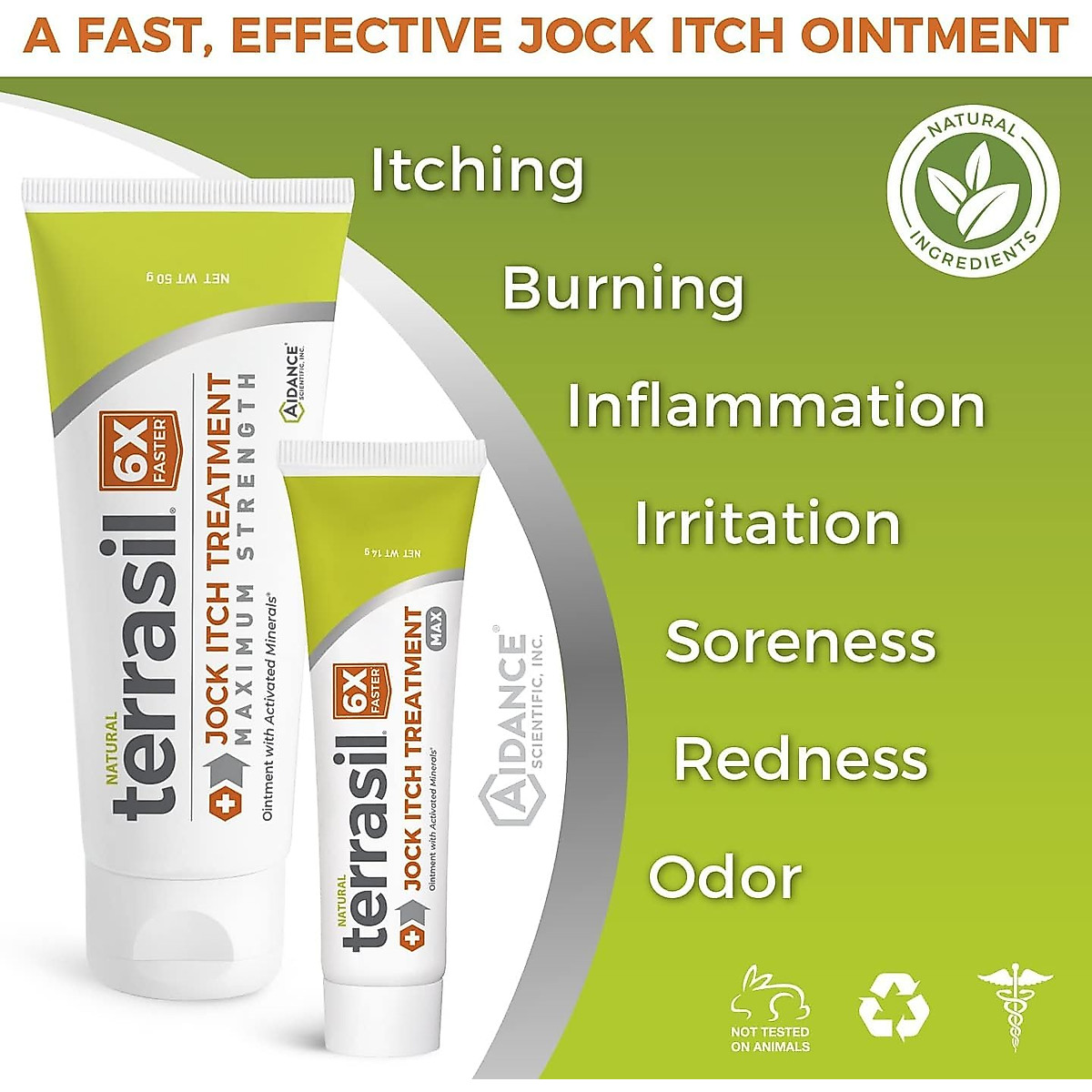 terrasil Jock Itch Cream Antifungal Treatment Extra Strength Max with Clinically Proven Clotrimazole for Effective Jock Itch Treatment, Natural Soothing Care & Fast Relief (.5oz)